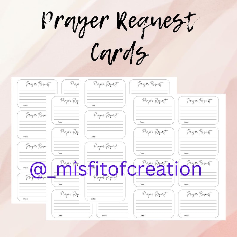 Prayer Request Cards - Etsy