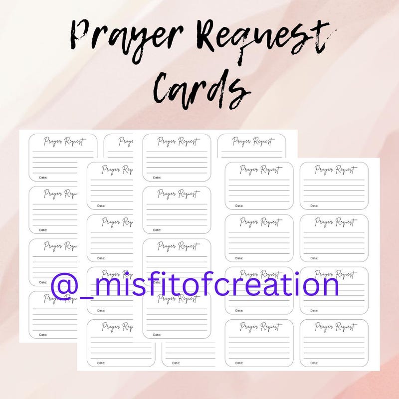 Prayer Request Cards - Etsy