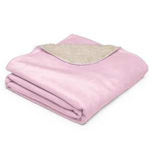 BLUSH Pink Sherpa Throw Blanket – Ultra Soft Plush Blanket for Couch or ...