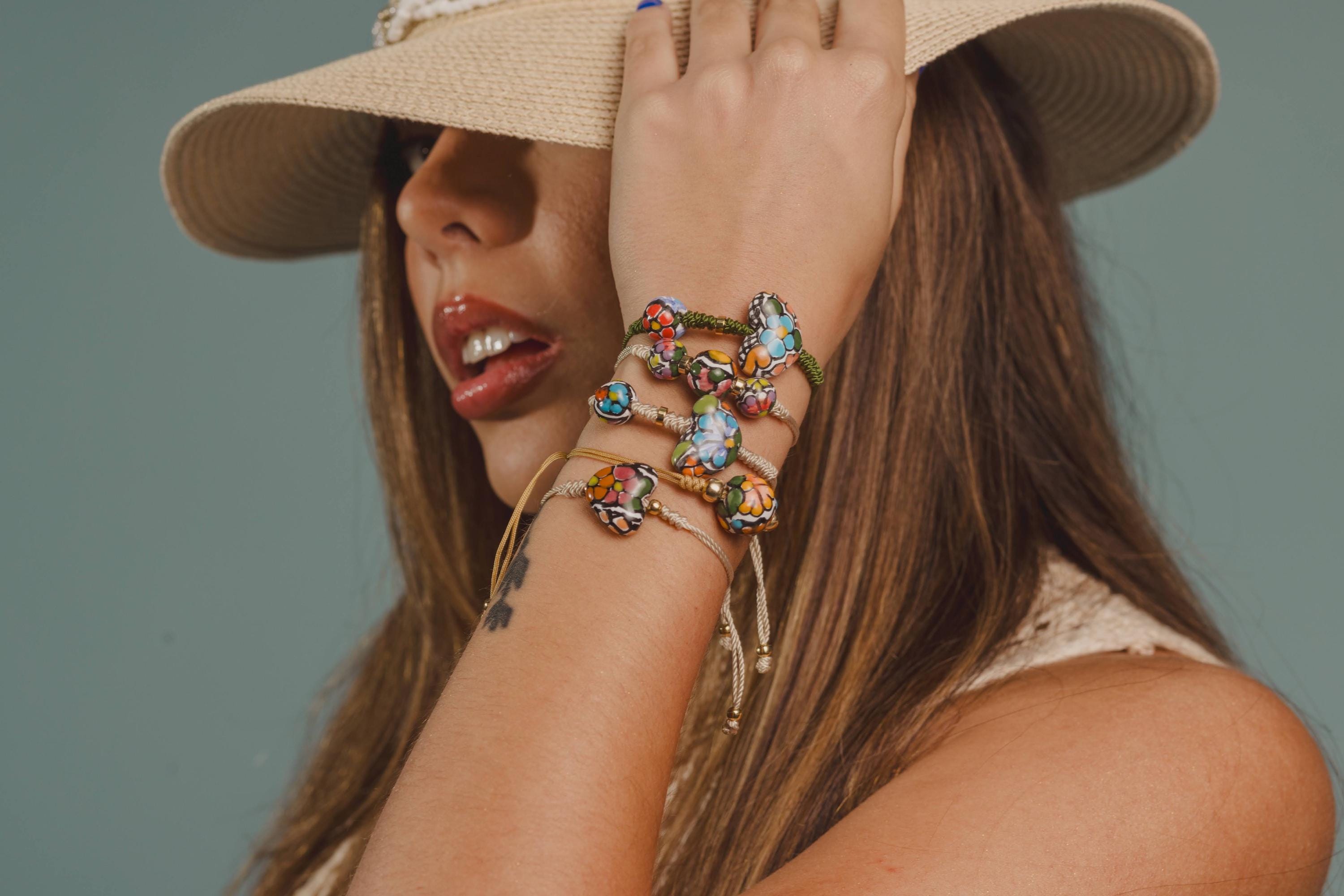 Talavera Colores Sphere Pull-string Bracelet - Etsy