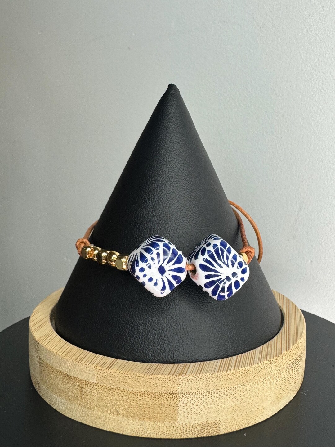 Talavera Cube Leather Pull-string Bracelet - Etsy