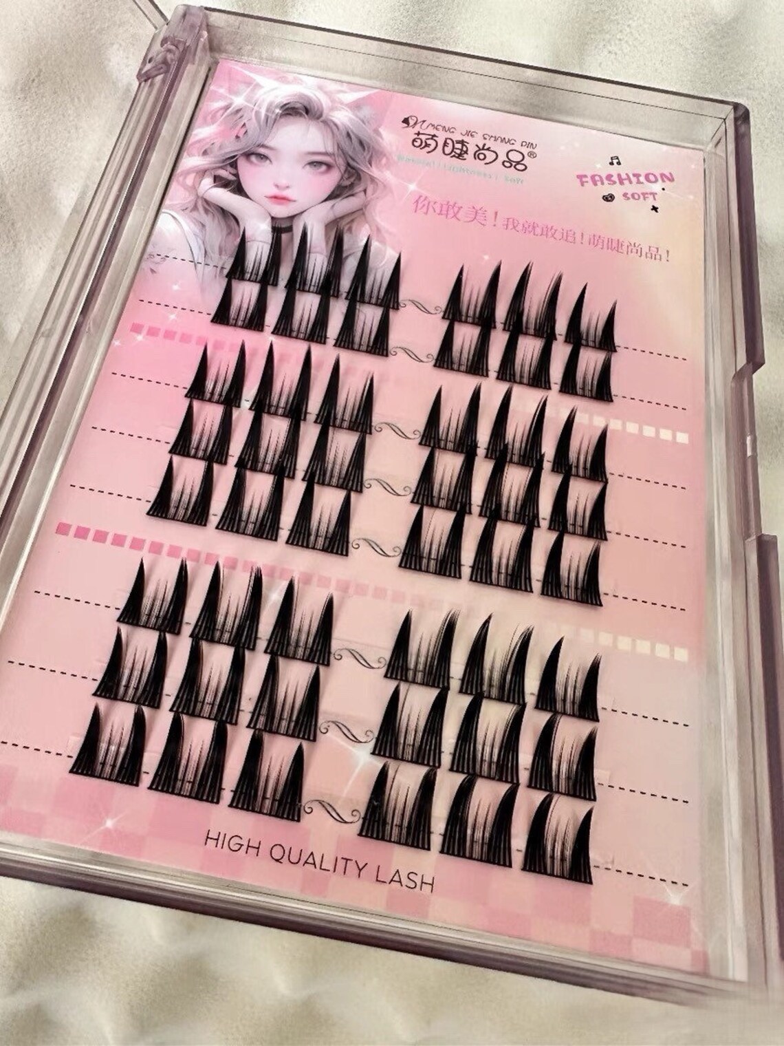 Manga Lashes | Natural Look | Individual Lash | Anime Eyelashes Cluster ...