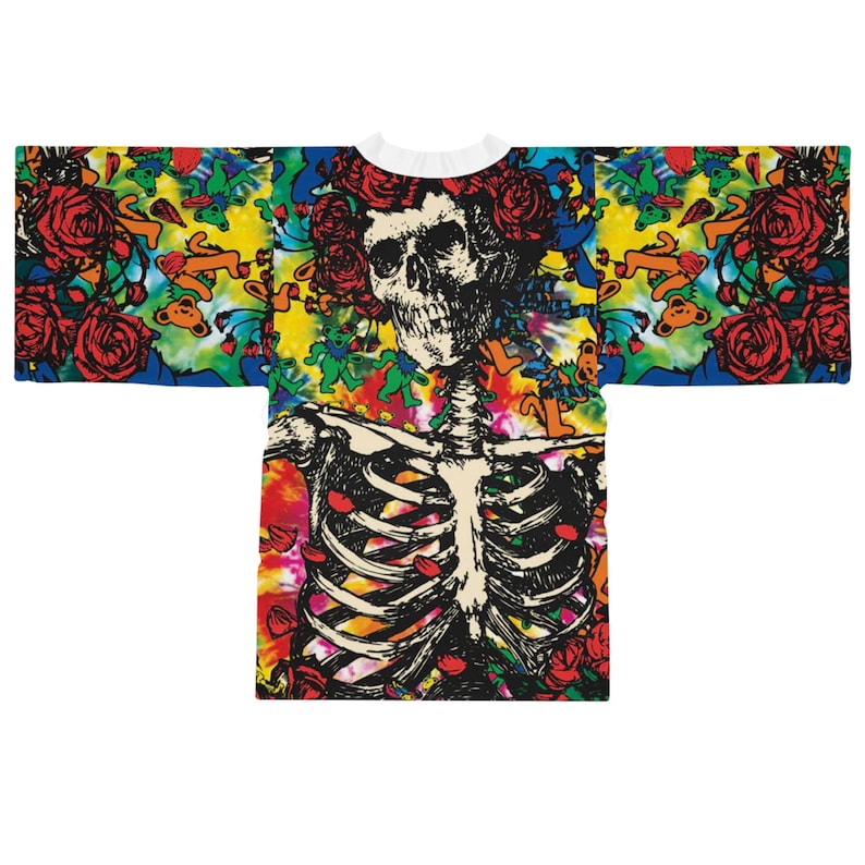 Dead Kimono Parody Robe| Grateful Dead Clothing | Festival Kimono ...