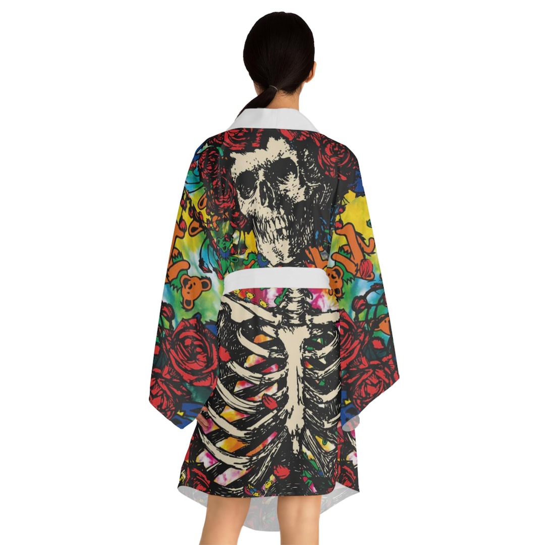 Dead Kimono Parody Robe| Grateful Dead Clothing | Festival Kimono ...