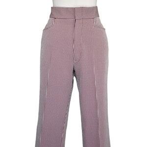 Vintage 70s Striped Pants, Mod High Waist Slacks, 1970s Polyester ...