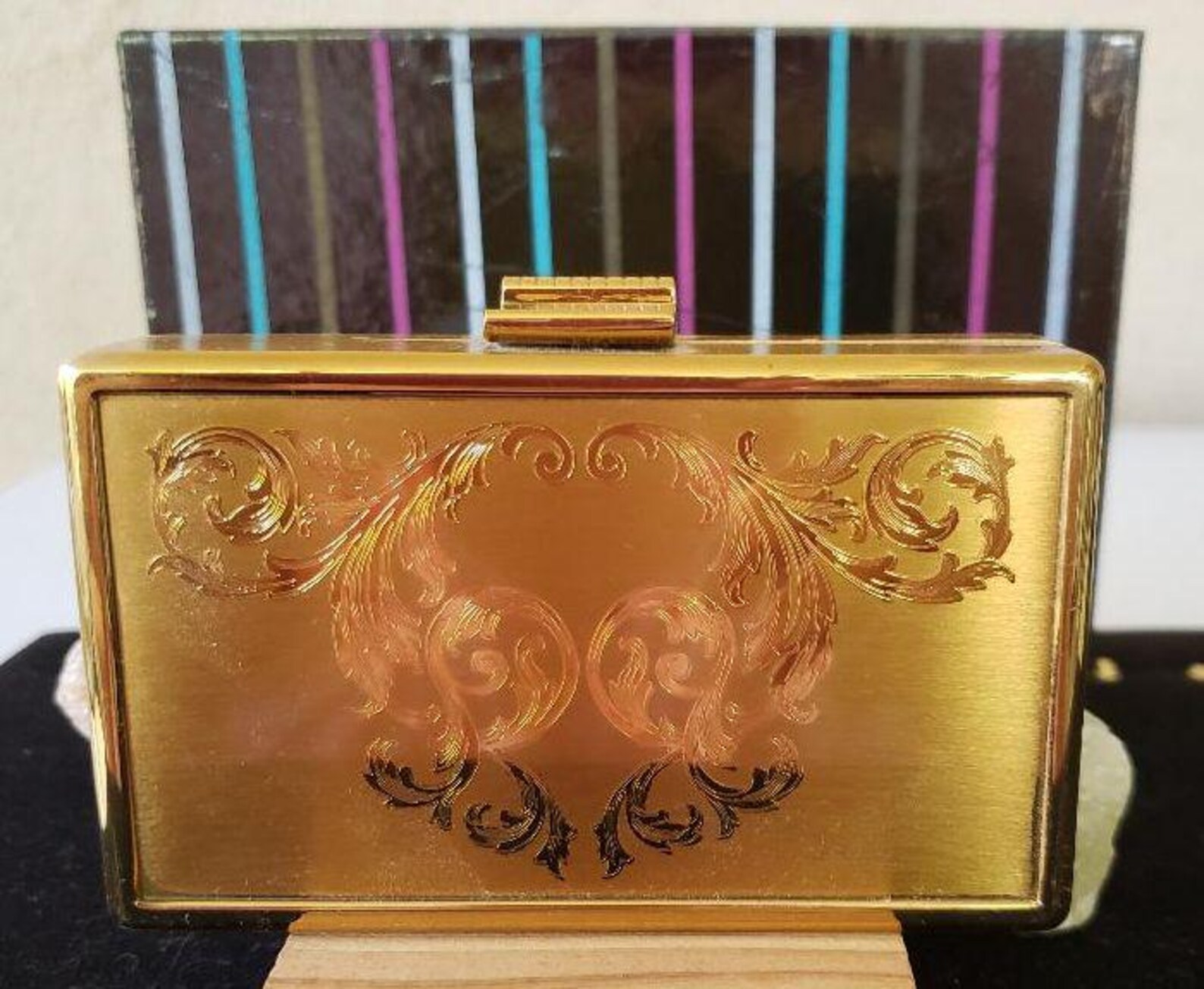 Vintage 50s Elgin American Compact Carryall Minaudiere Metal Purse With ...