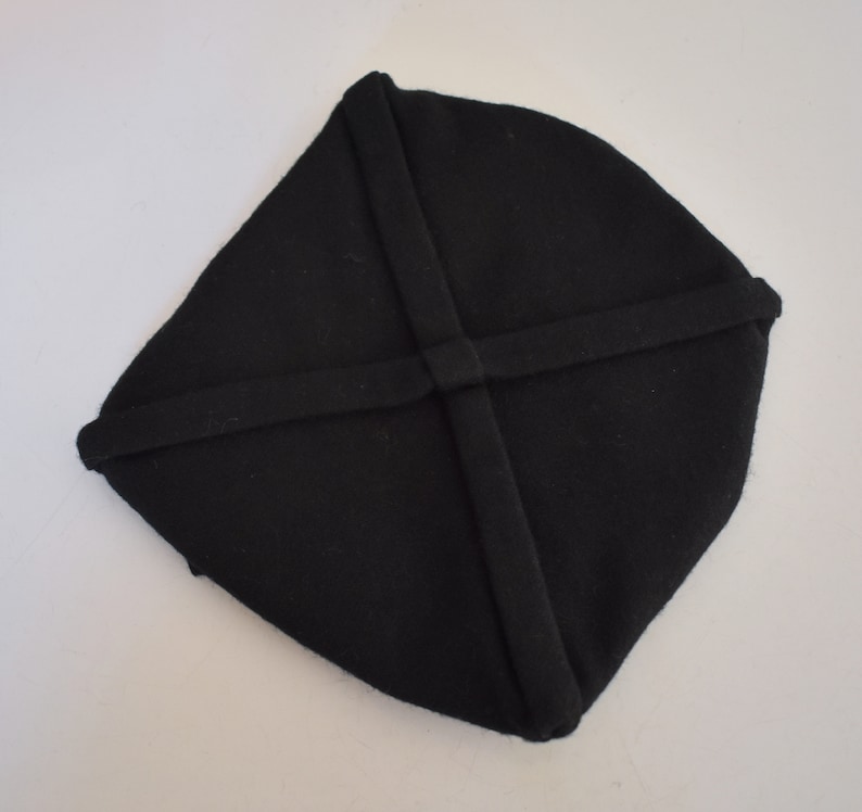 60s Priest Biretta Black Square Clergy Hat Canterbury Cap | Etsy