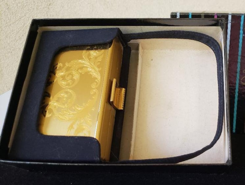 Vintage 50s Elgin American Compact Carryall Minaudiere Metal Purse With ...