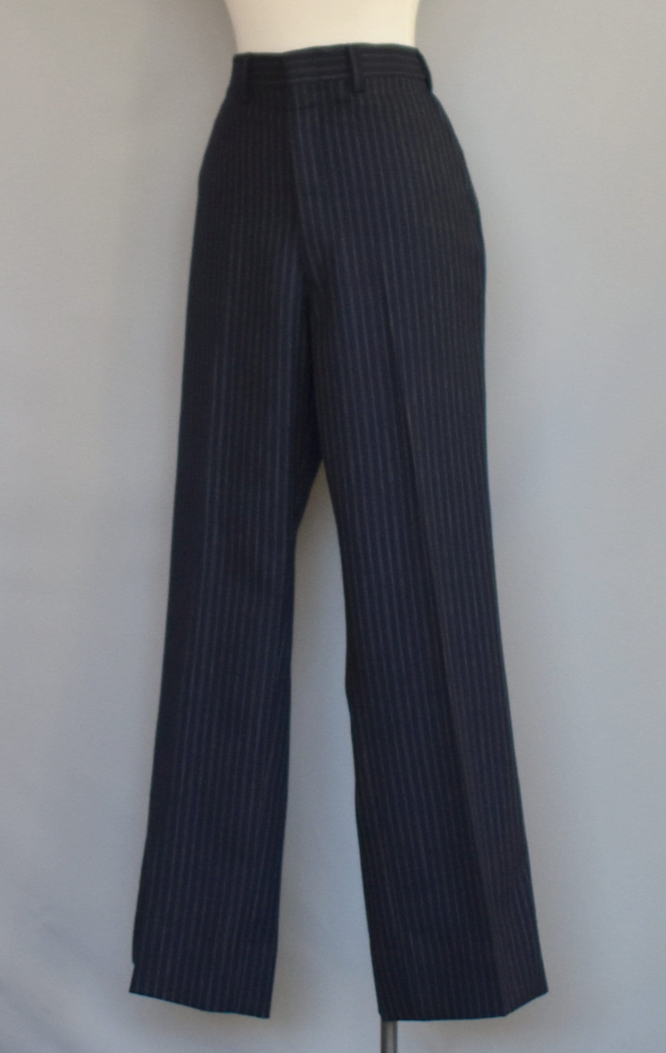 Vintage 70s Pinstripe Men's Trousers, 1970s Pinstriped Wool Slacks ...