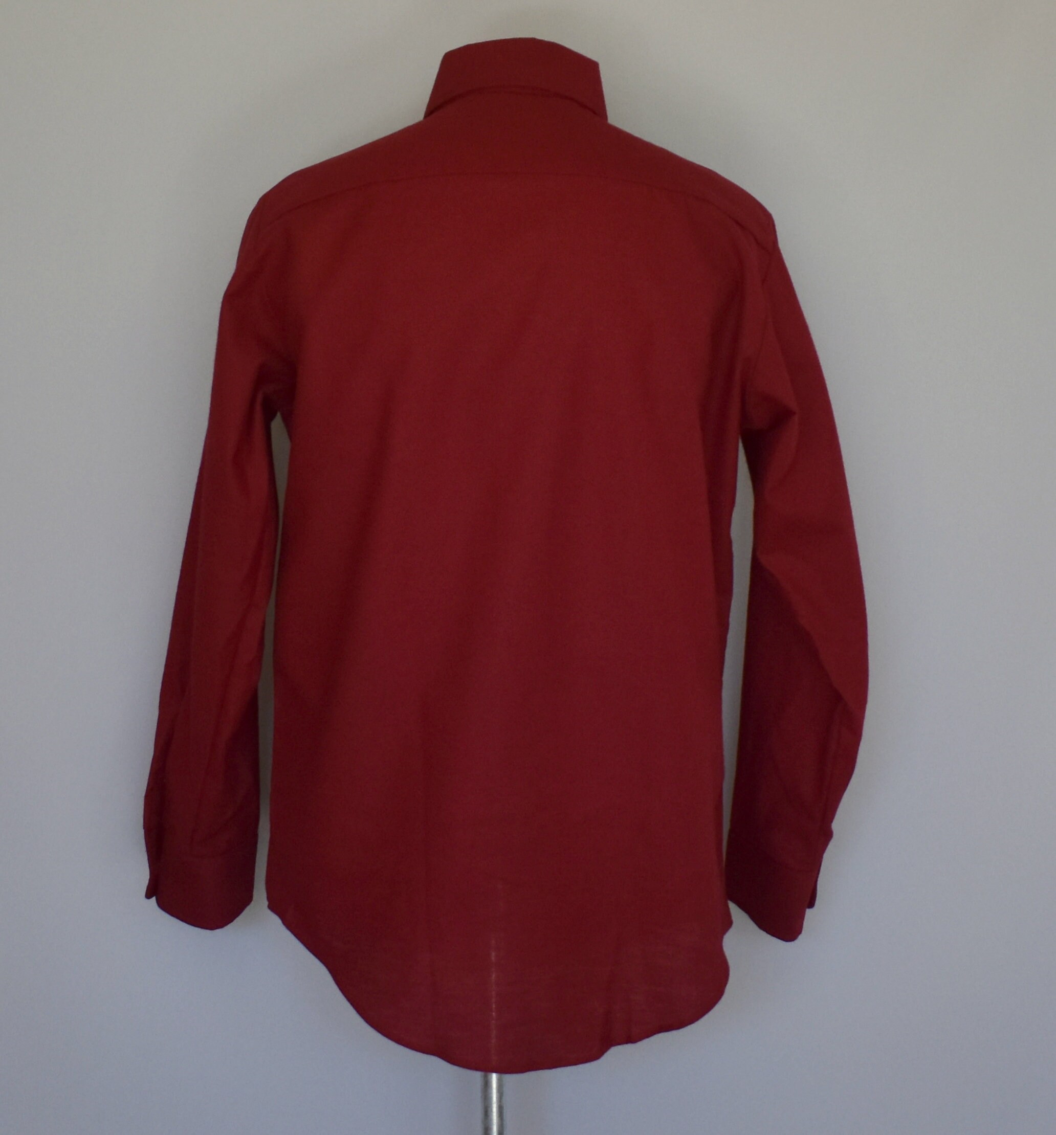 Vintage 70s Cotton Flannel Shirt 1970s Burgundy Red Button - Etsy