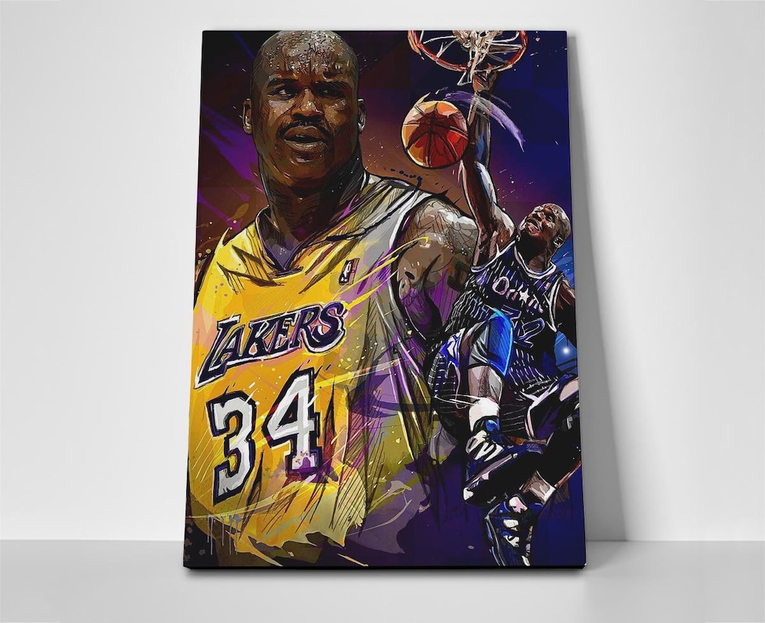 Shaquille Oneal SHAQ Poster and Canvas - Etsy