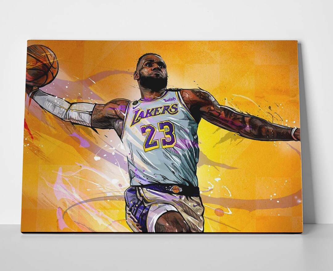 Lebron James Dunk Poster and Canvas - Etsy