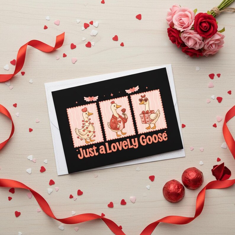 Valentine's Day Goose Clipart Bundle, Cute Animal Lover Graphics ...