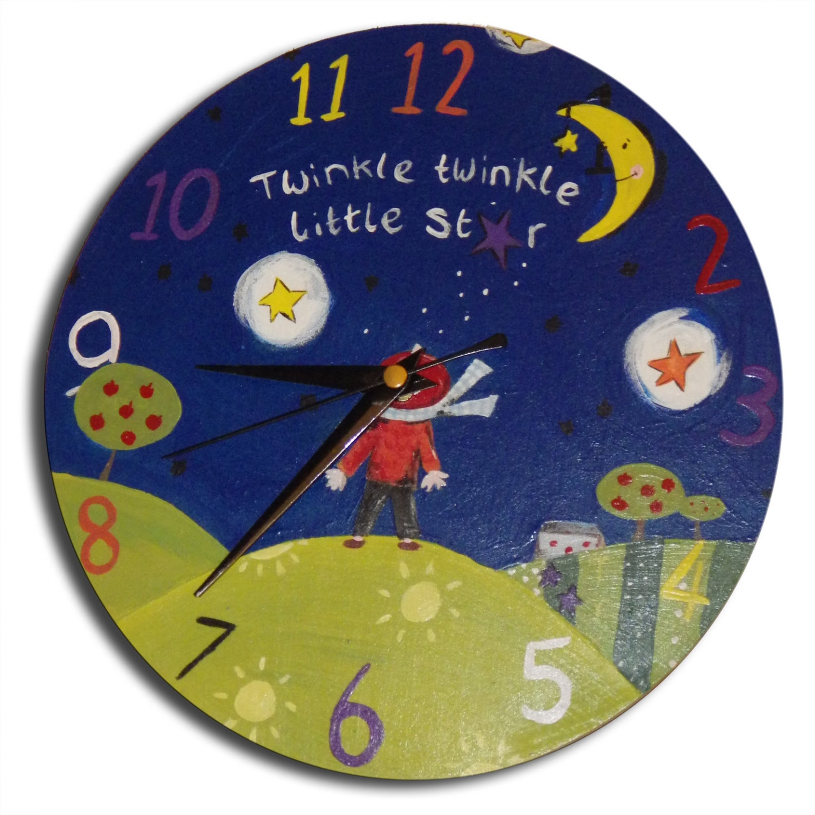 Twinkle Twinkle Little Star Clock Nursery Decor Boys Room - Etsy