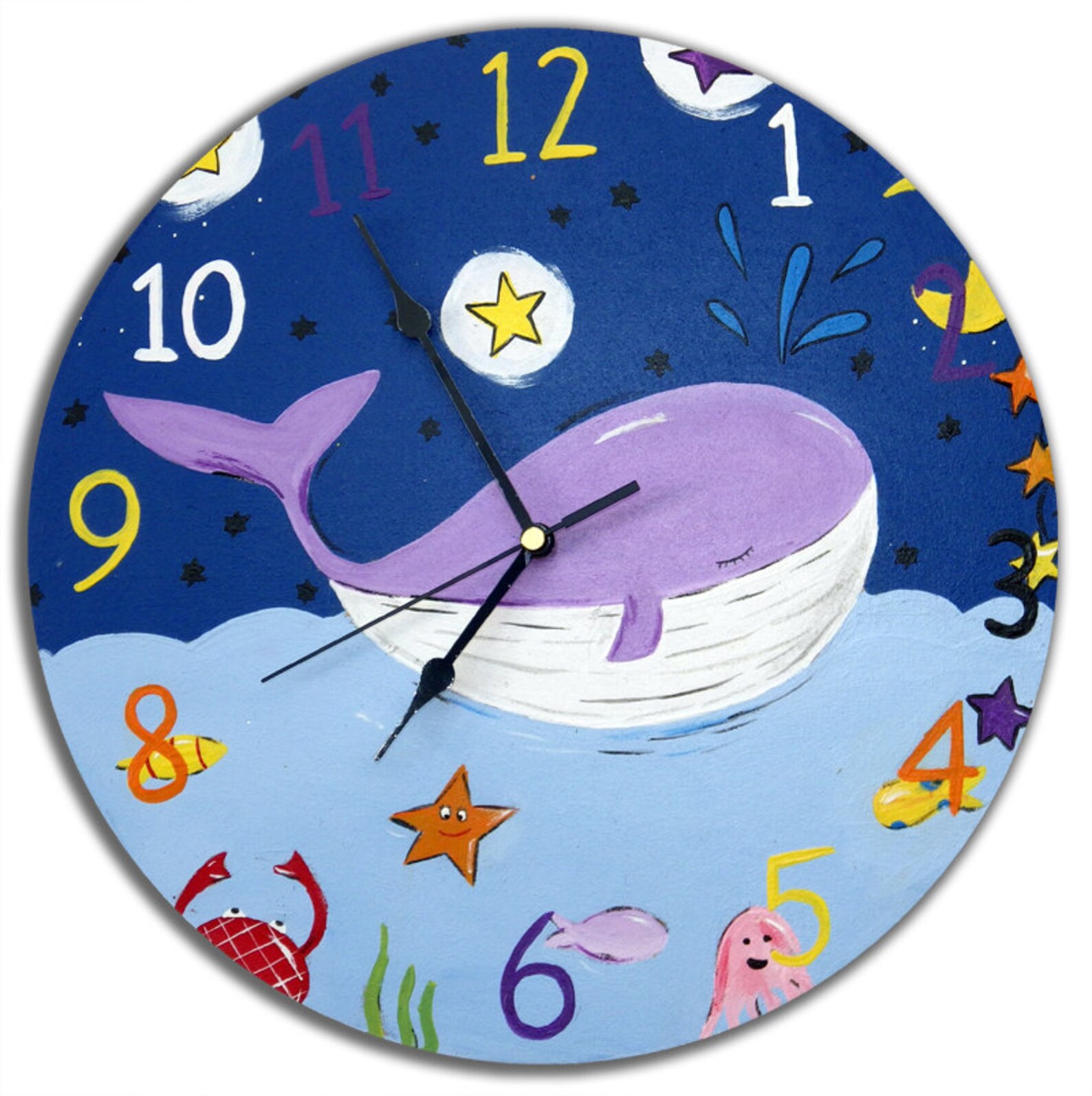 Personalised Whale Clock and Door Sign Gift Set, Nursery Decor, Gift ...