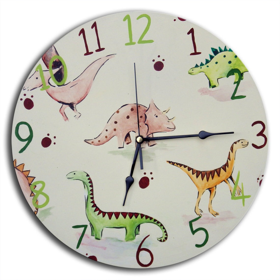 Dinosaur Clock, Kids Clock, Boys Nursery Decor, Dinosaur Decor, Gift ...