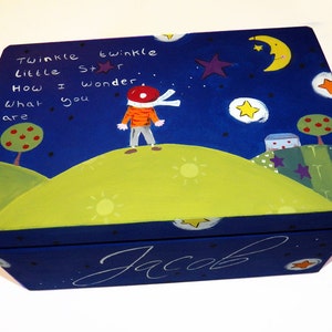 Personalised Twinkle Twinkle Little Star Wooden Keepsake Box | Etsy