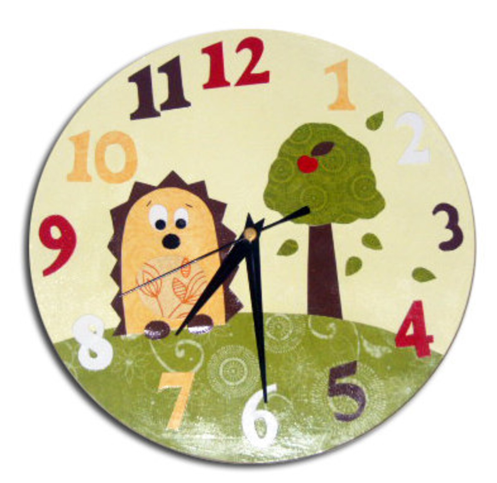 Kids Hedgehog Clock Woodland Nursery Decor Hedgehog Gift | Etsy