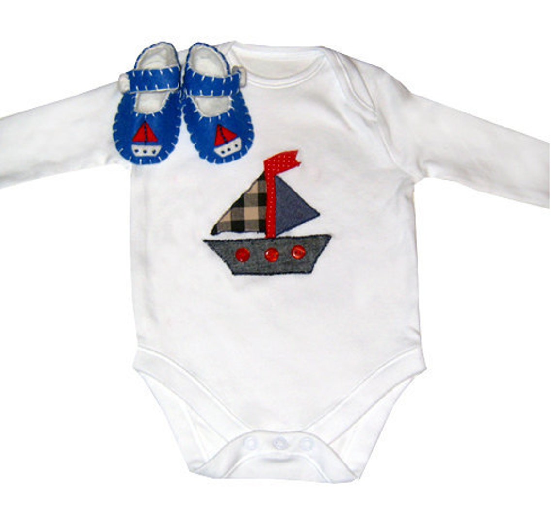 Baby Sailing Boat Bodysuit Baby Boy Clothing Baby Boy Gift - Etsy