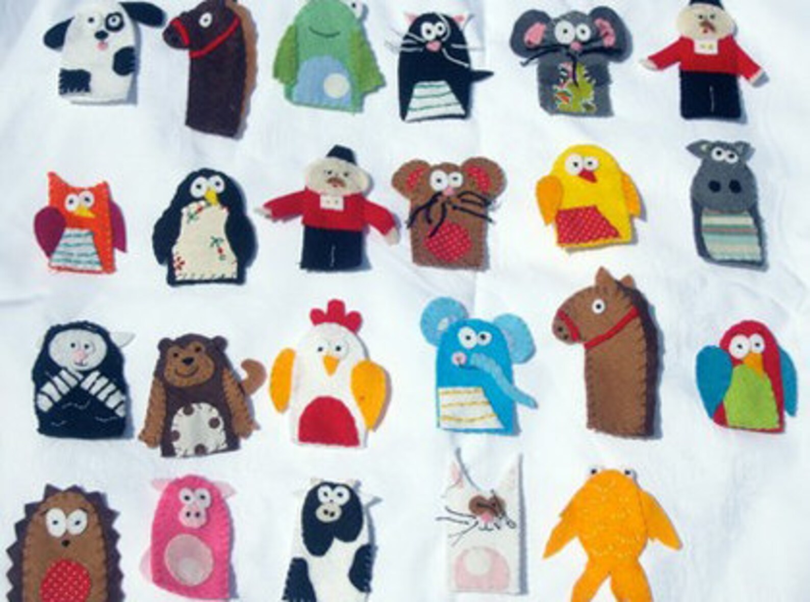 Zoo Animal Finger Puppets Felt Finger Puppets Traditional | Etsy