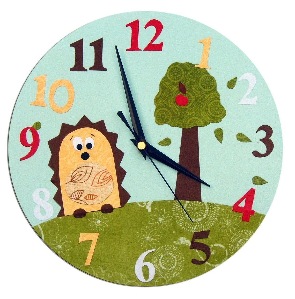 Kids Hedgehog Clock Woodland Nursery Decor Hedgehog Gift | Etsy
