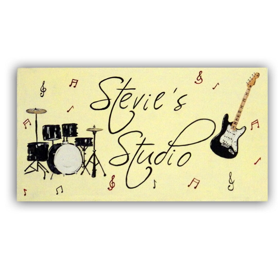 Personalised Music Door Sign, Personalized Door Sign, Kids Decor ...