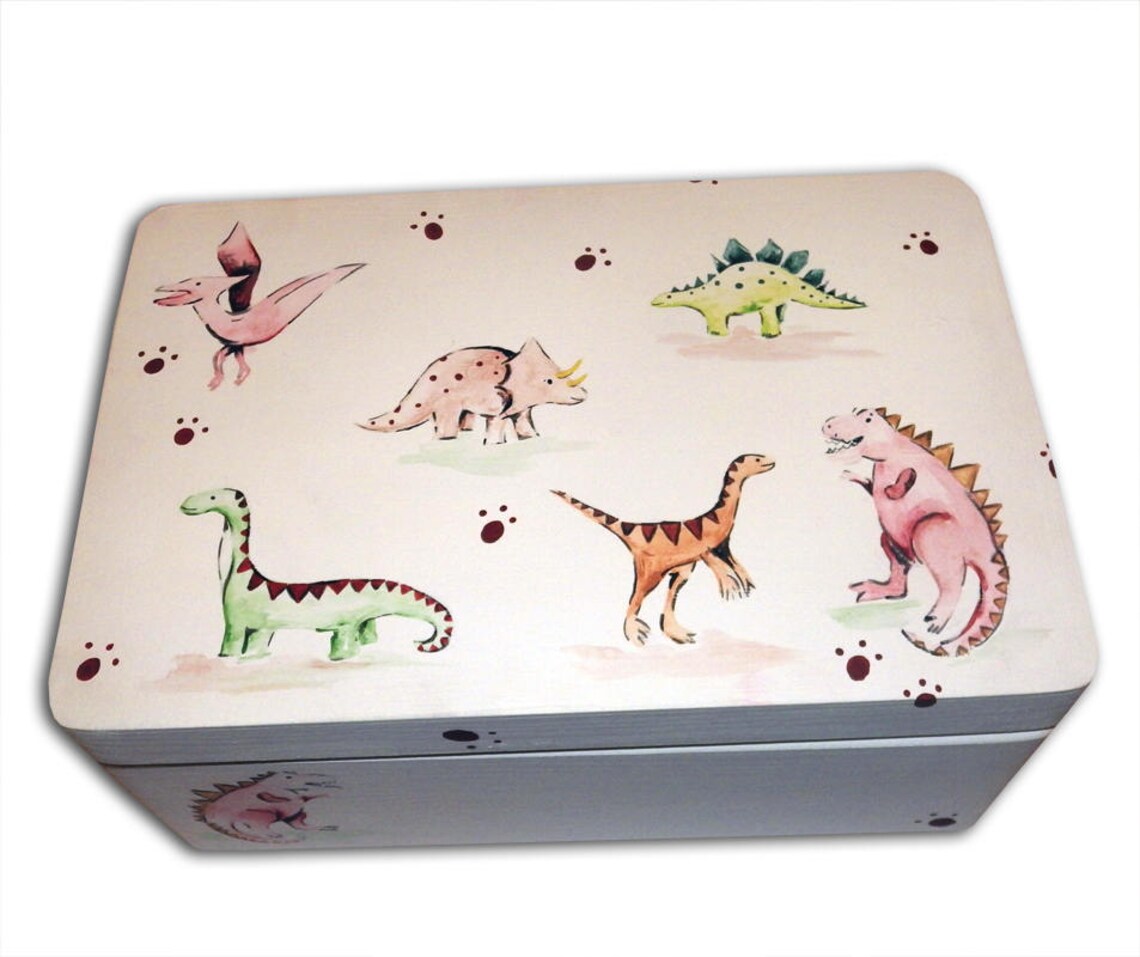 Personalised Dinosaur Keepsake Box, Memory Box, Baby Boy Gift, Dinosaur ...