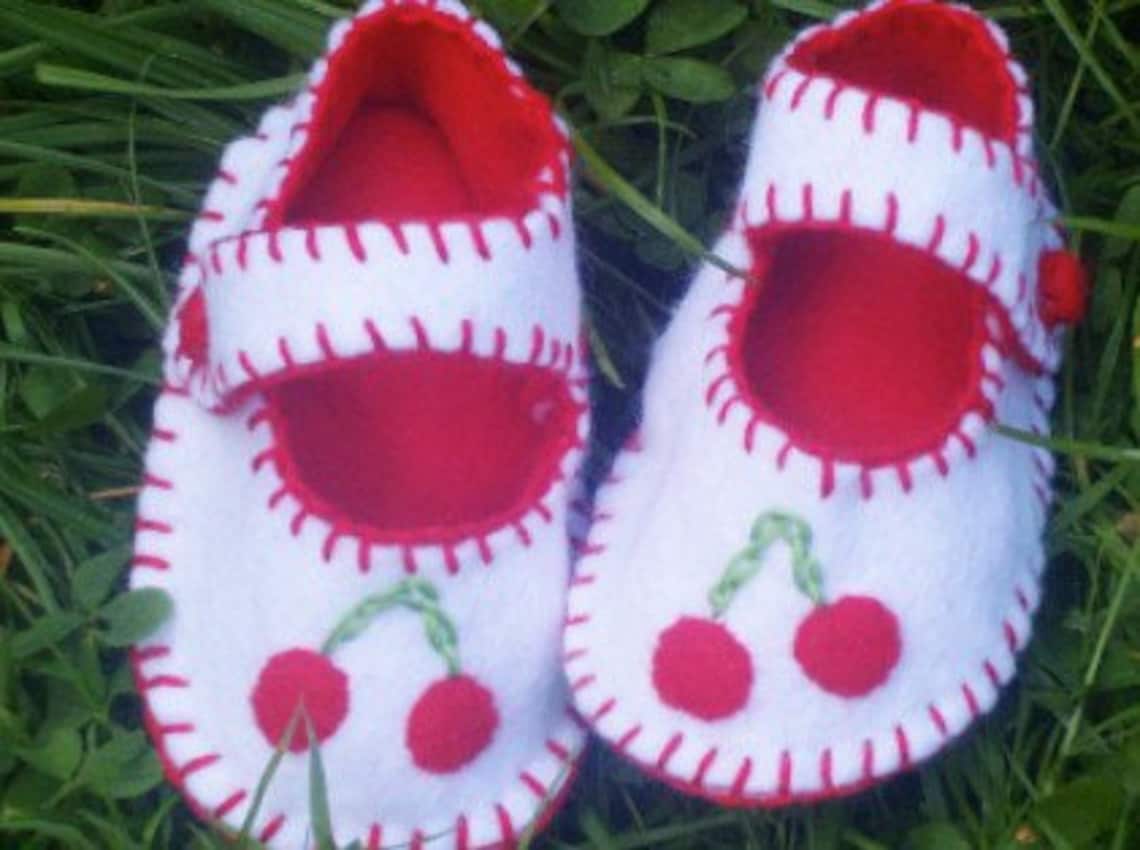 Baby Cherry Bodysuit and Baby Shoes Gift Set Baby Girl Gift | Etsy