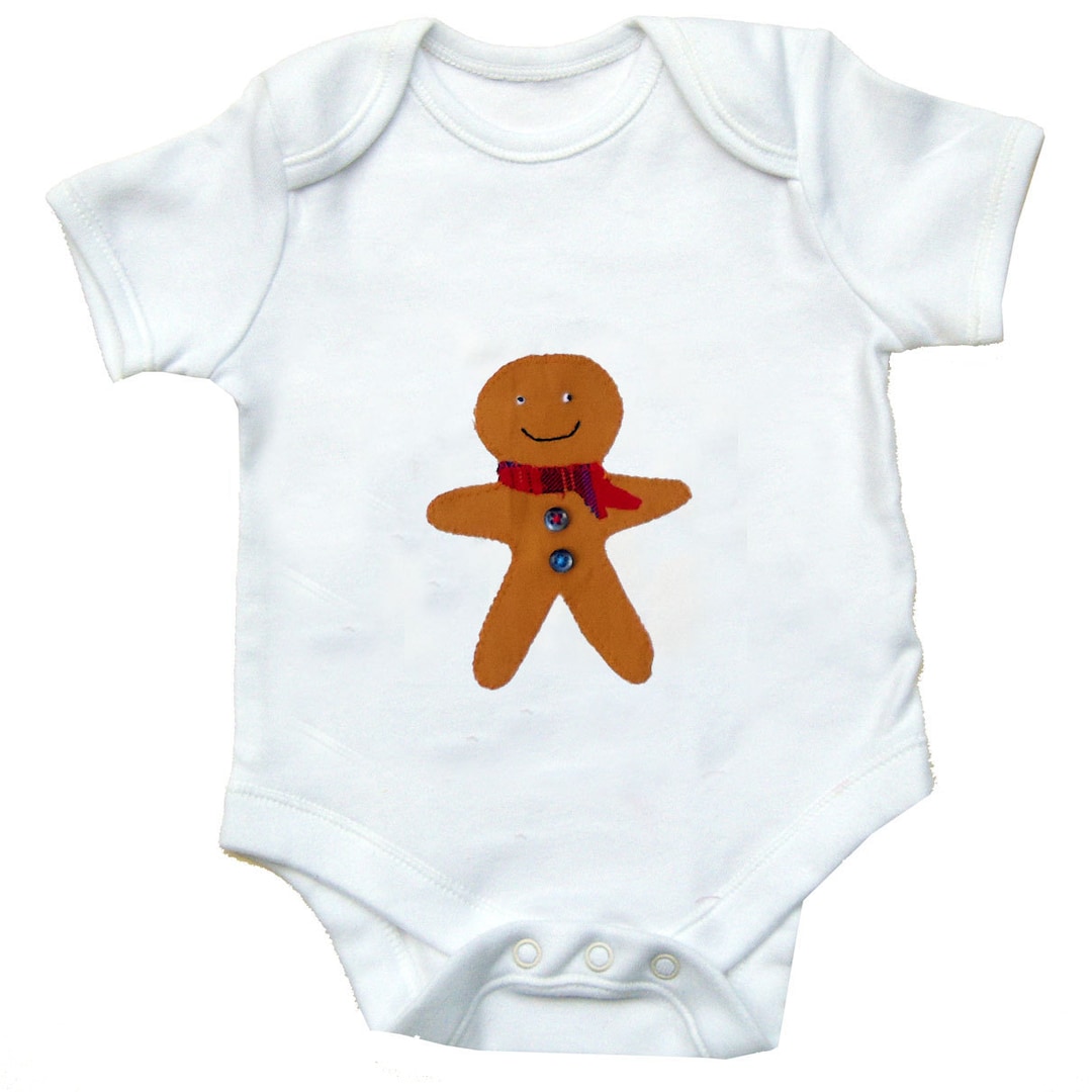 Christmas Baby Clothing, Gingerbread Man Bodysuit, Christmas Clothes ...