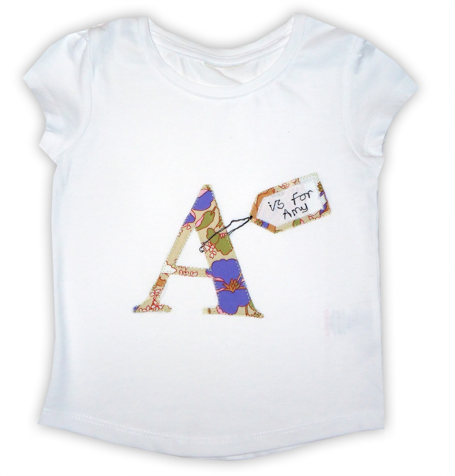 Girl's Personalised T-shirt Letter T-shirt Girls - Etsy