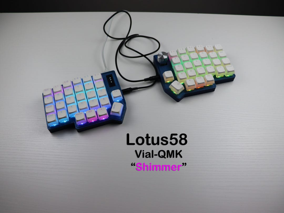 Lotus58 Split Mechanical Keyboard "shimmer" - Etsy
