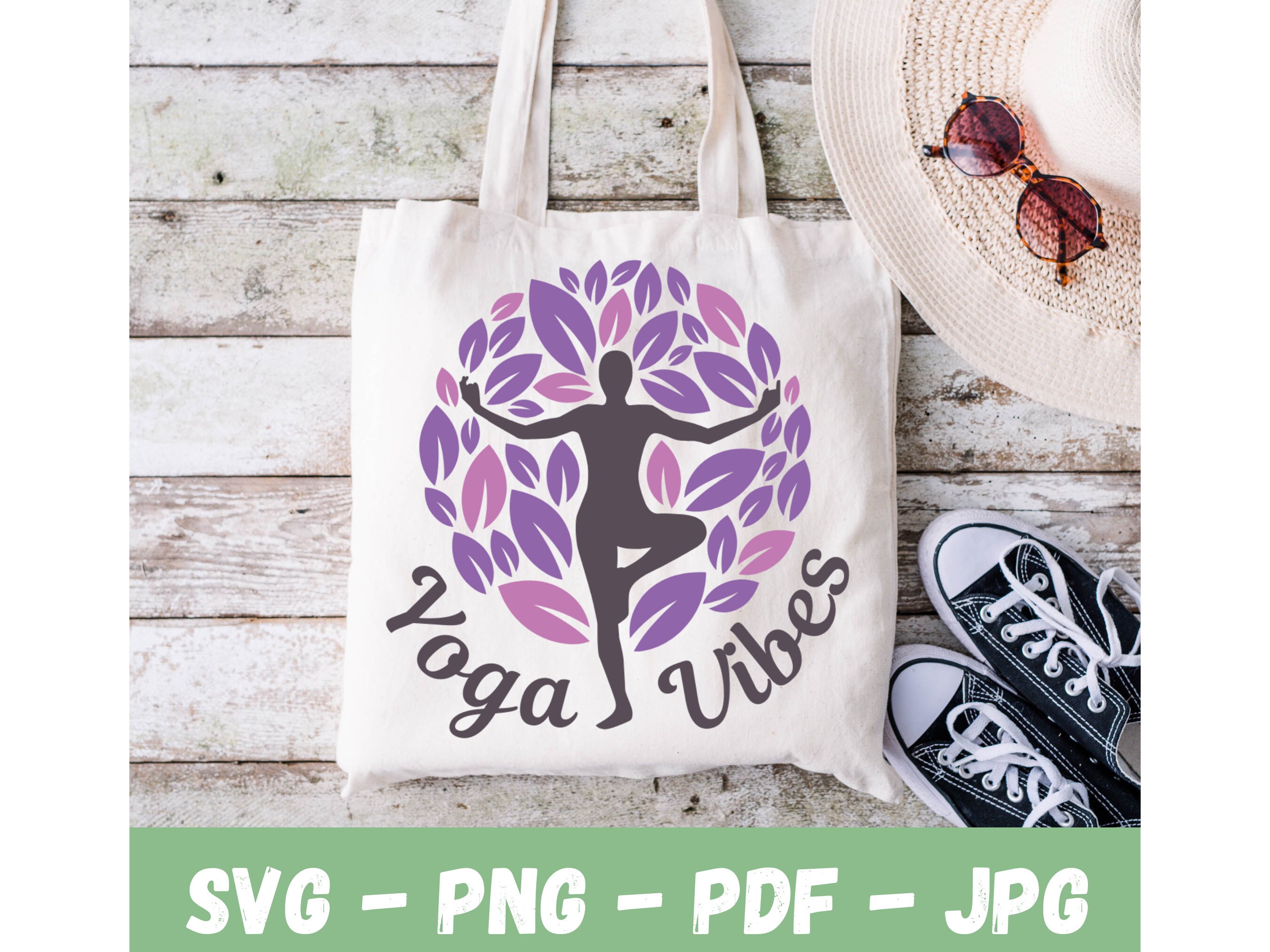 Yoga SVG Digital Download, Yoga Vibes PNG - Etsy