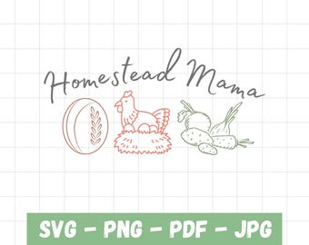 Homemade Homegrown Homestead Svg, Homesteader, Digital Download, - Etsy