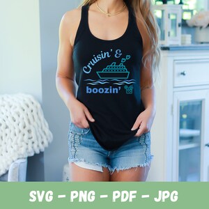 Cruise SVG, Digital Download, Cruisin and Boozin PNG - Etsy