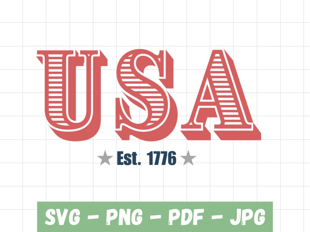 USA 1776 SVG, Digital Download, Patriotic PNG - Etsy