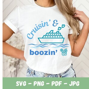 Cruise SVG, Digital Download, Cruisin and Boozin PNG - Etsy
