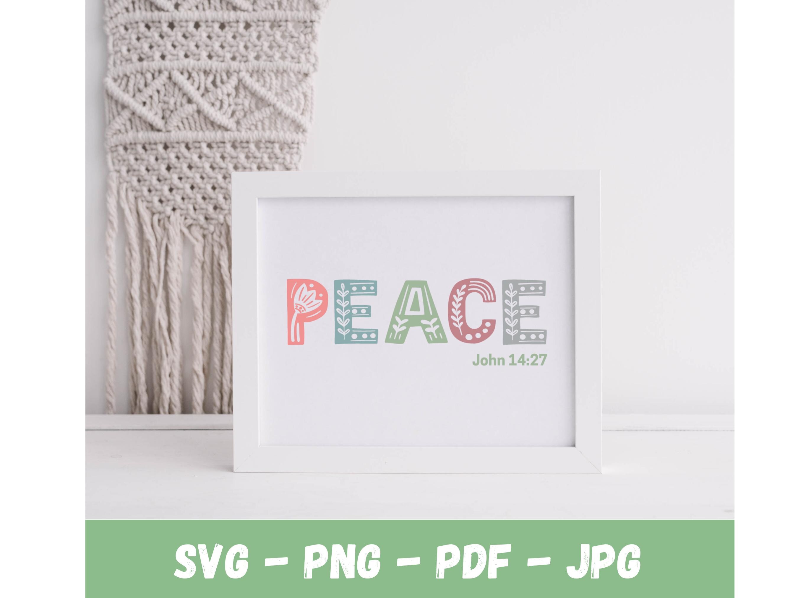Peace Bible Verse SVG Digital Download, Christian Bible Verse SVG With ...