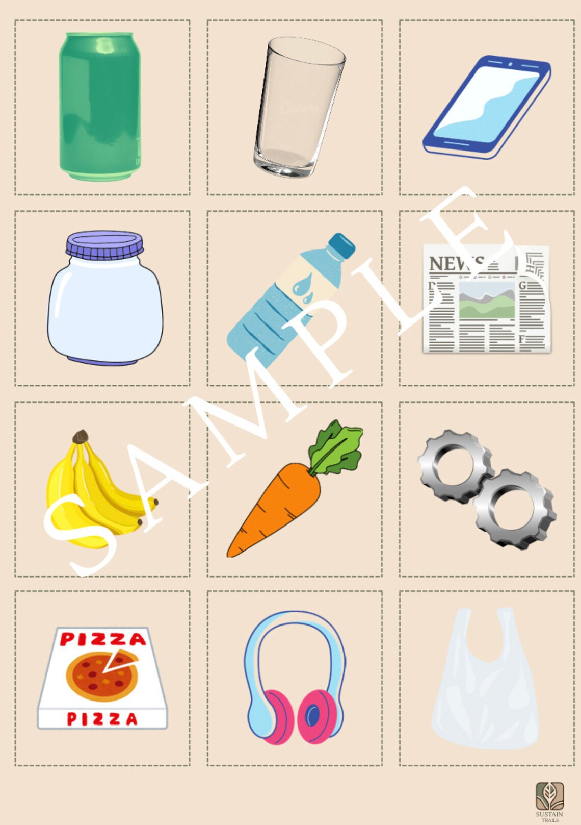 Waste Sorting Activity for Kids Garbage, Rubish Sorting Game Trash ...