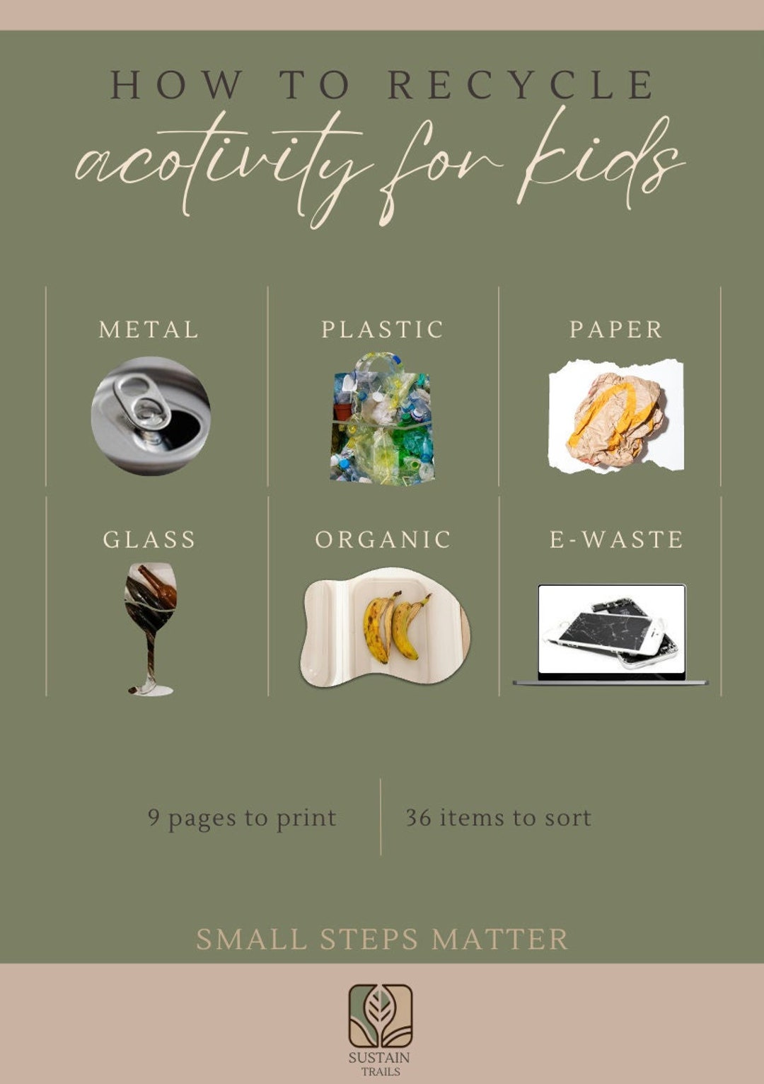 Waste Sorting Activity for Kids Garbage, Rubish Sorting Game Trash ...