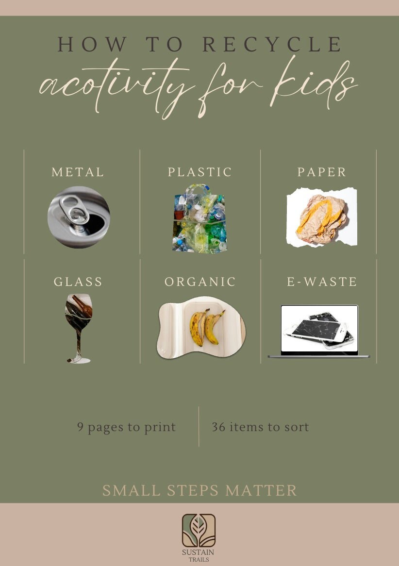 Waste Sorting Activity for Kids Garbage, Rubish Sorting Game Trash ...