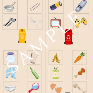 Waste Sorting Activity for Kids Garbage, Rubish Sorting Game Trash ...