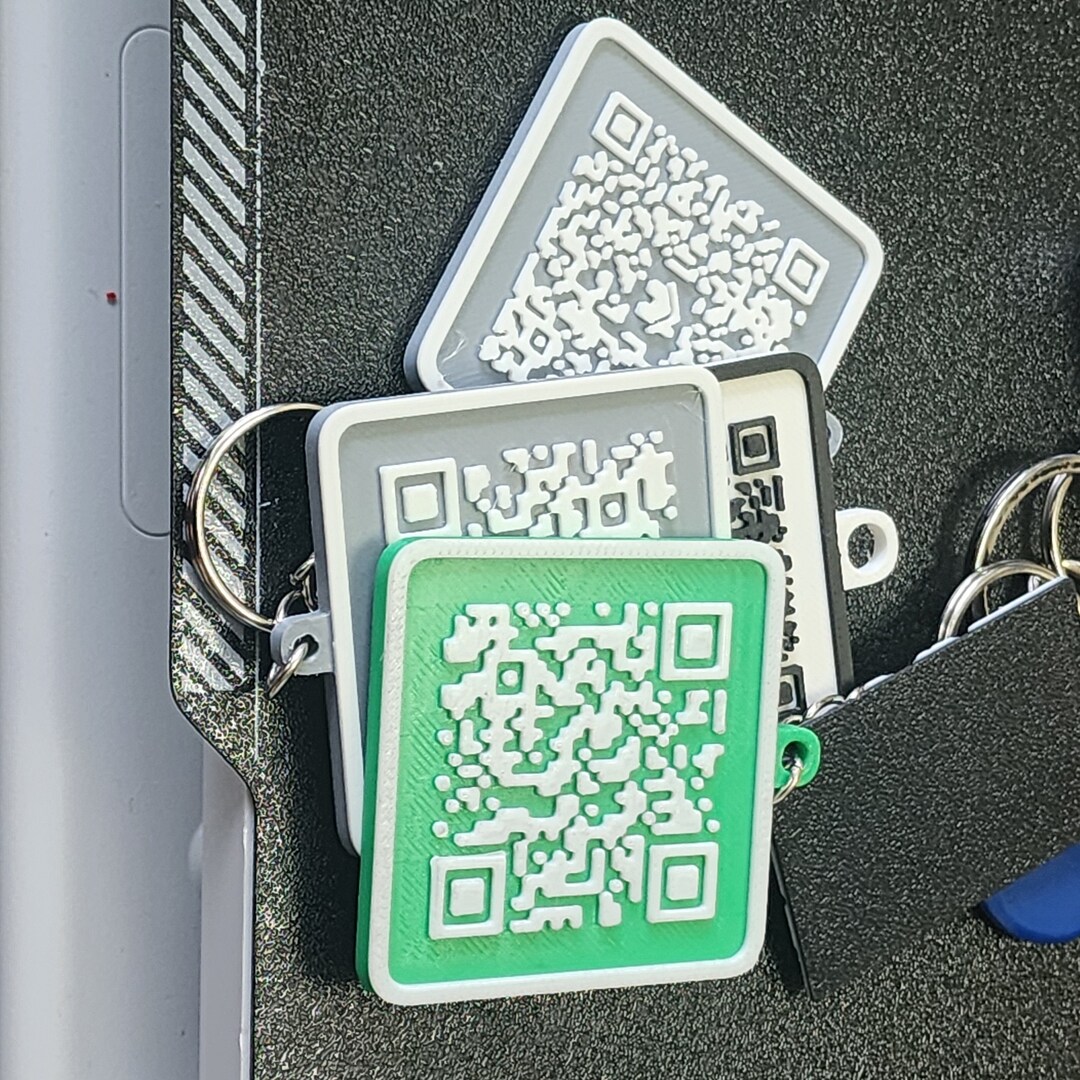 Tap to Share Keychain With QR Code and NFC set of 2 Custom Branded ...