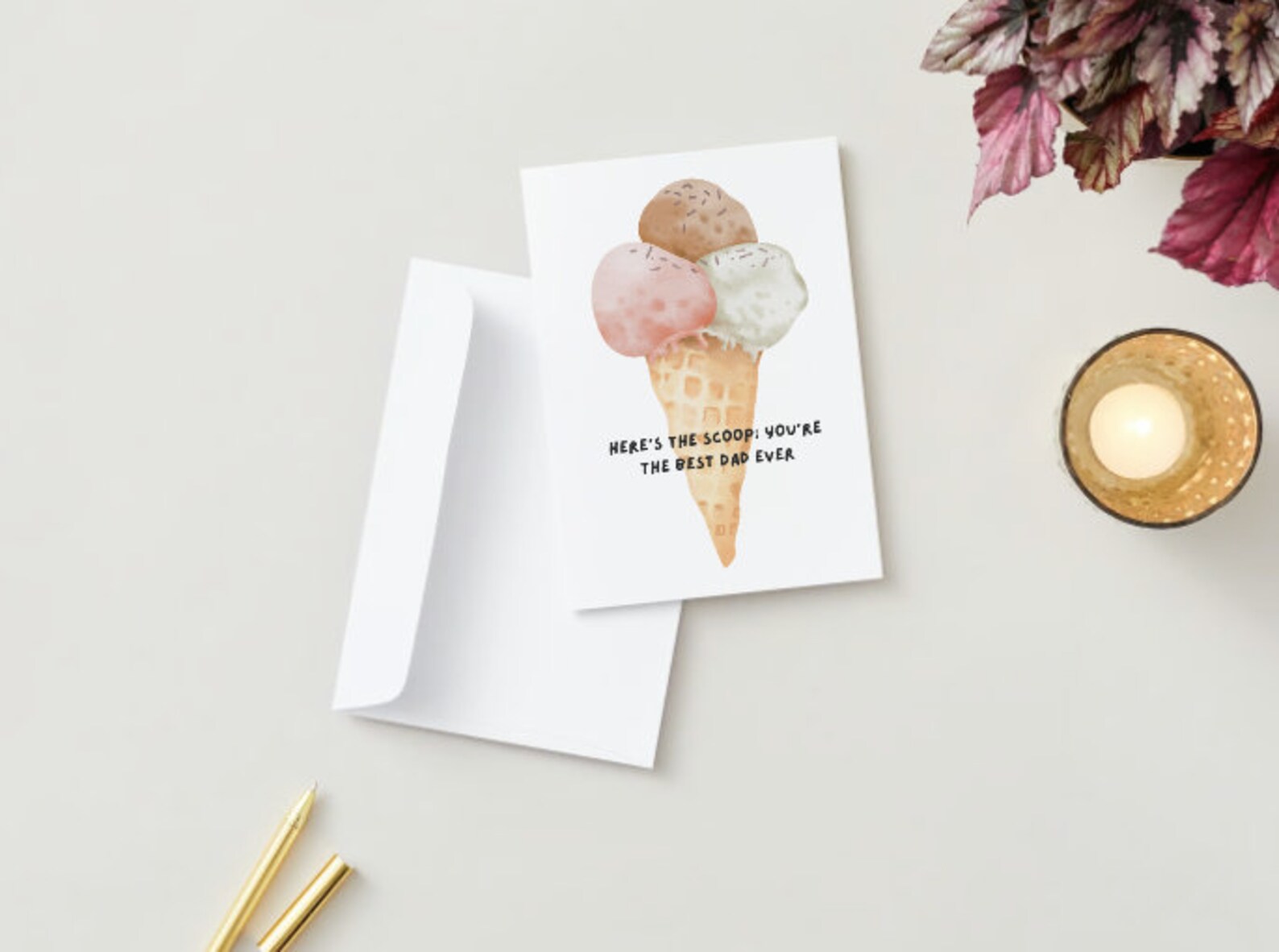 FATHER'S DAY CARD here's the Scoop - Etsy