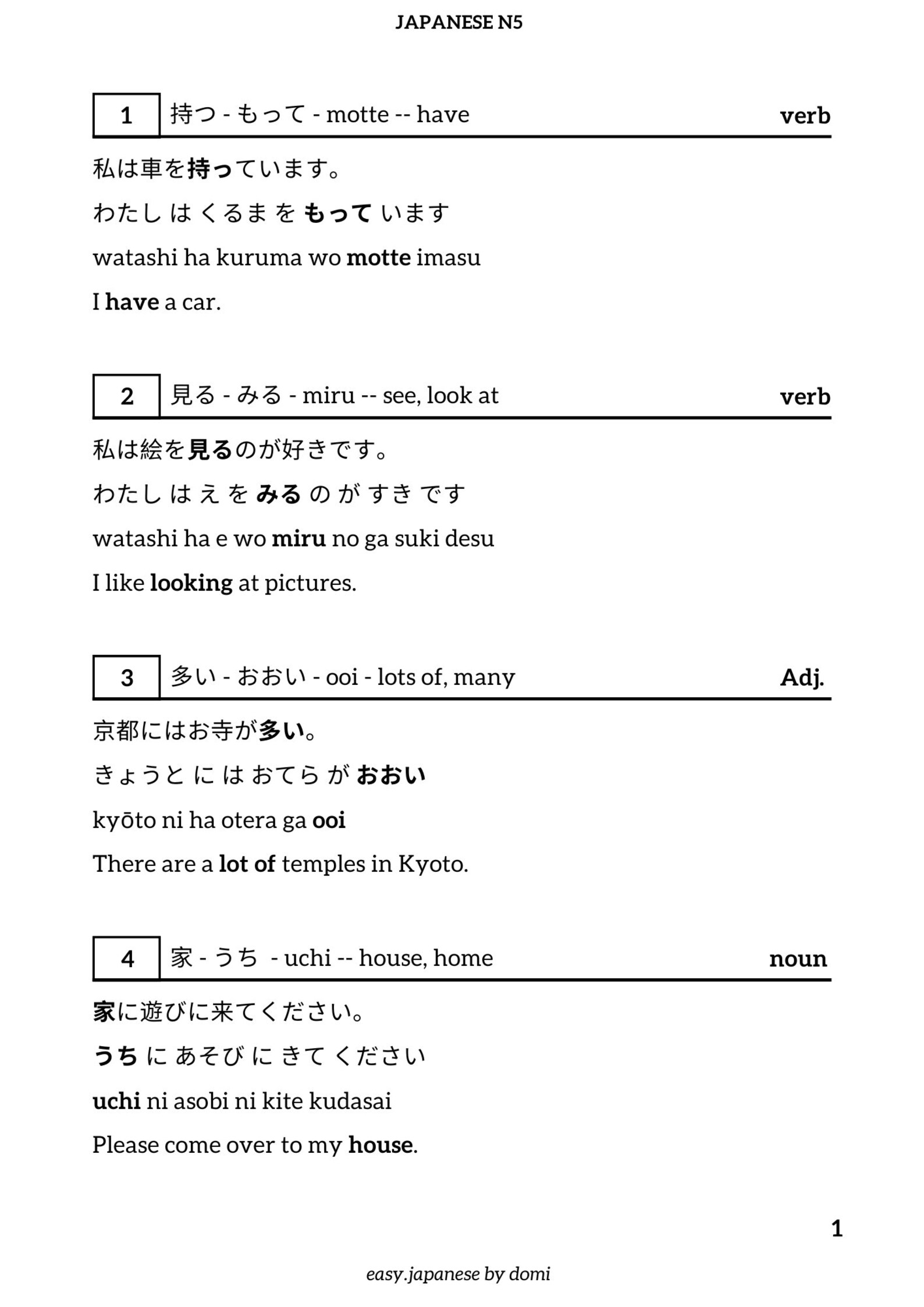 150 Most Common Japanese Core Sentences for Beginners - Etsy