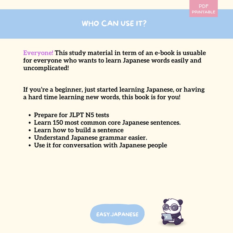 150 Most Common Japanese Core Sentences for Beginners - Etsy