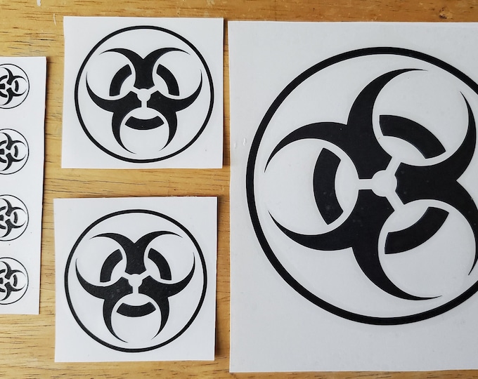 Nuke Radioactive Nuclear Radiation Warning Symbol Vinyl Decal Sticker ...