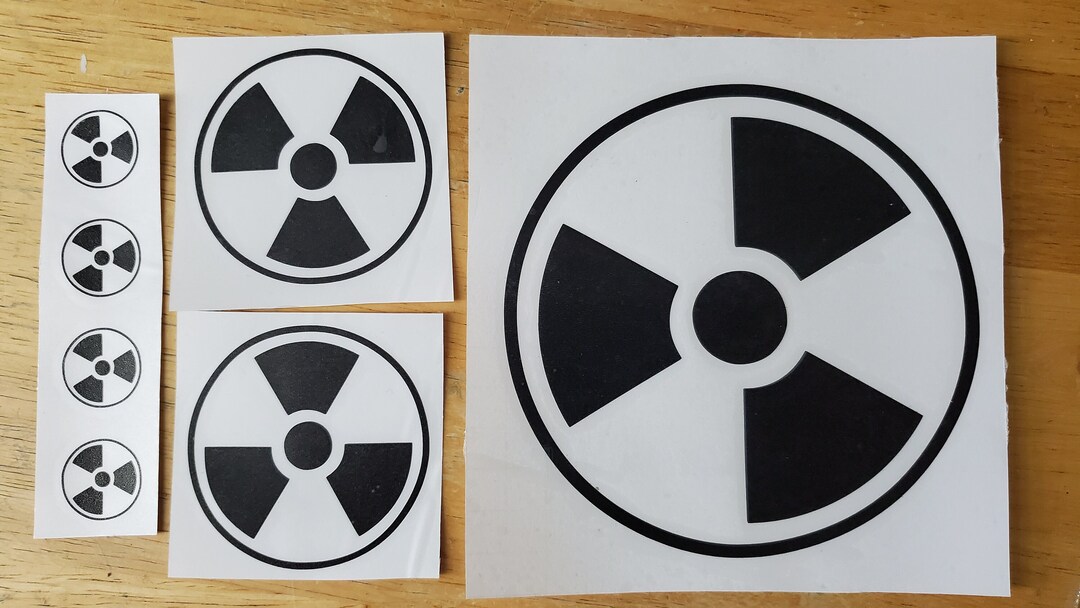 Nuclear Symbol Decal 2x2 to 12x12 - Etsy