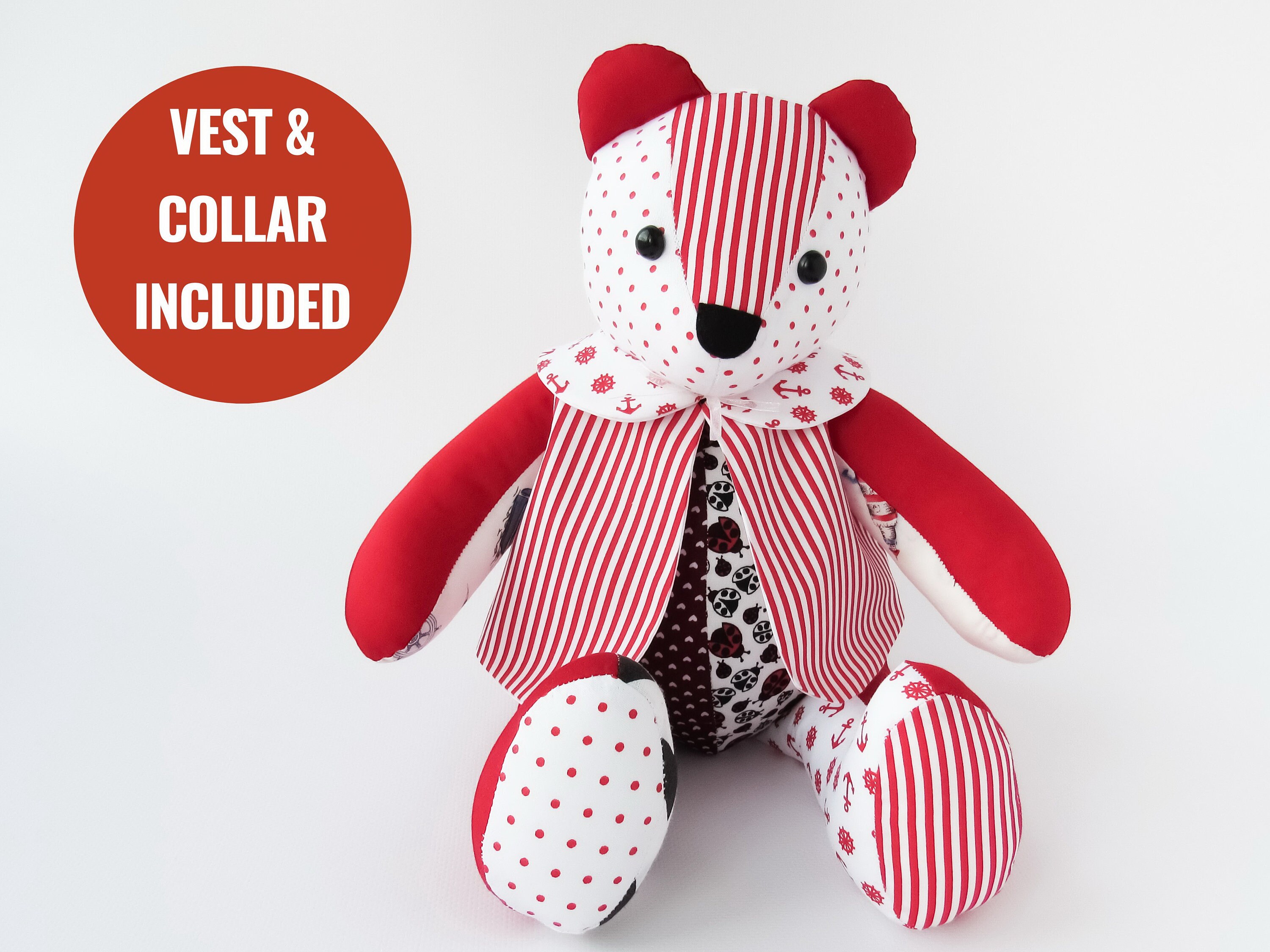 Memory Bear Pattern Keepsake Bear Sewing Pattern , Teddy Bear Pattern ...