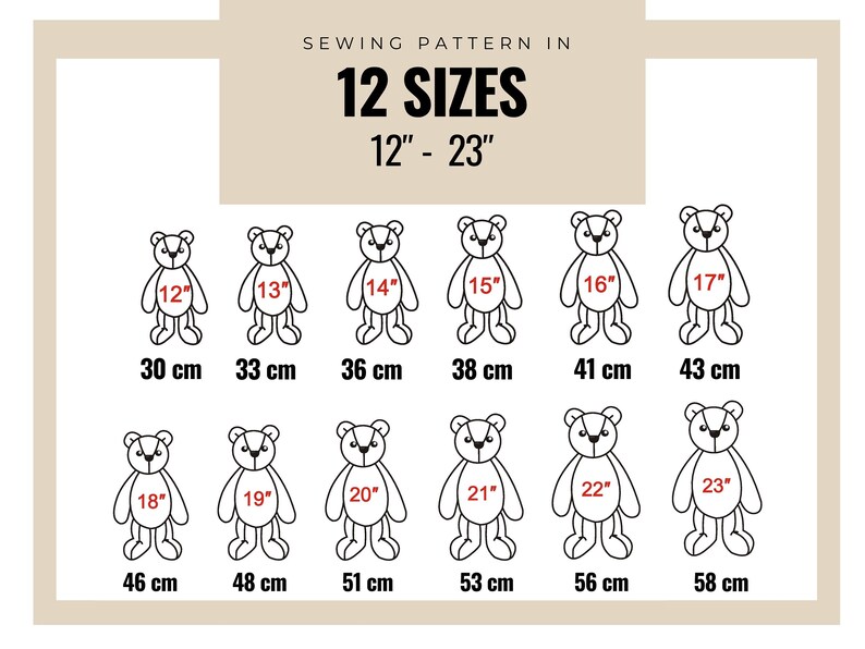 Memory Bear Pattern Keepsake Bear Sewing Pattern , Teddy Bear Pattern ...