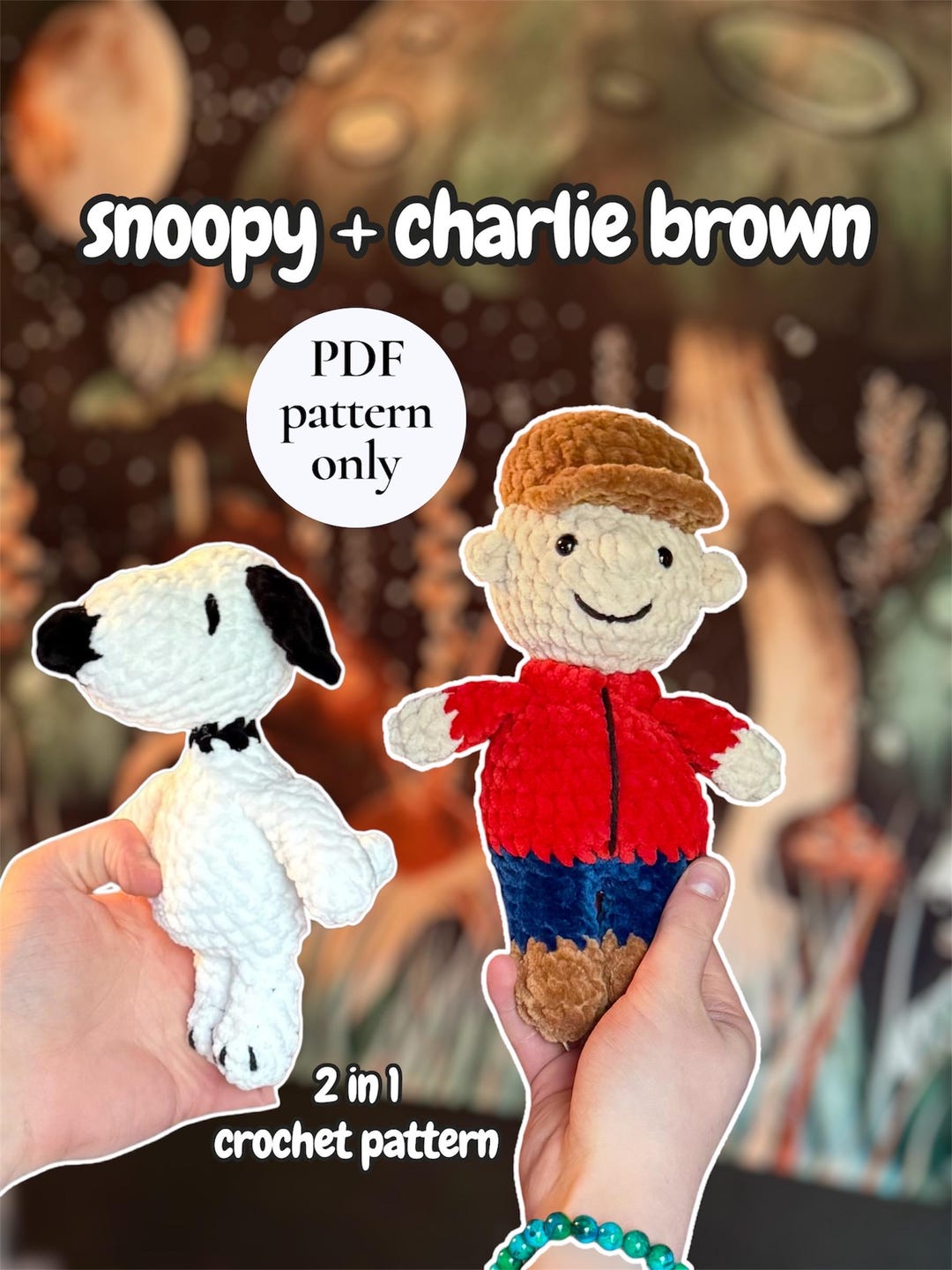 Bundle Charlie Brown & Snoopy Crochet Amigurumi Pattern – Low Sew (PDF ...